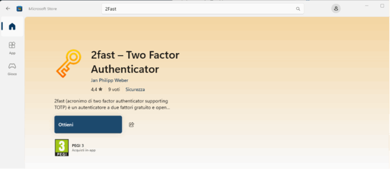 2fast – Two Factor Authenticator (TOTP) | Windows - it.unipi.it